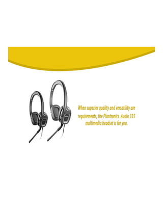 Plantronics Audio 355 | PDF