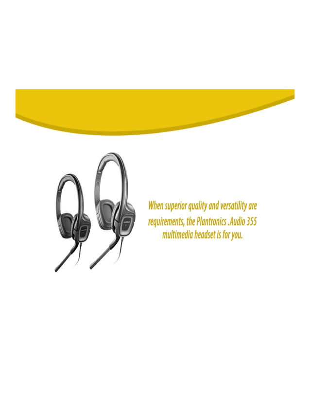 Plantronics Audio 355 | PDF