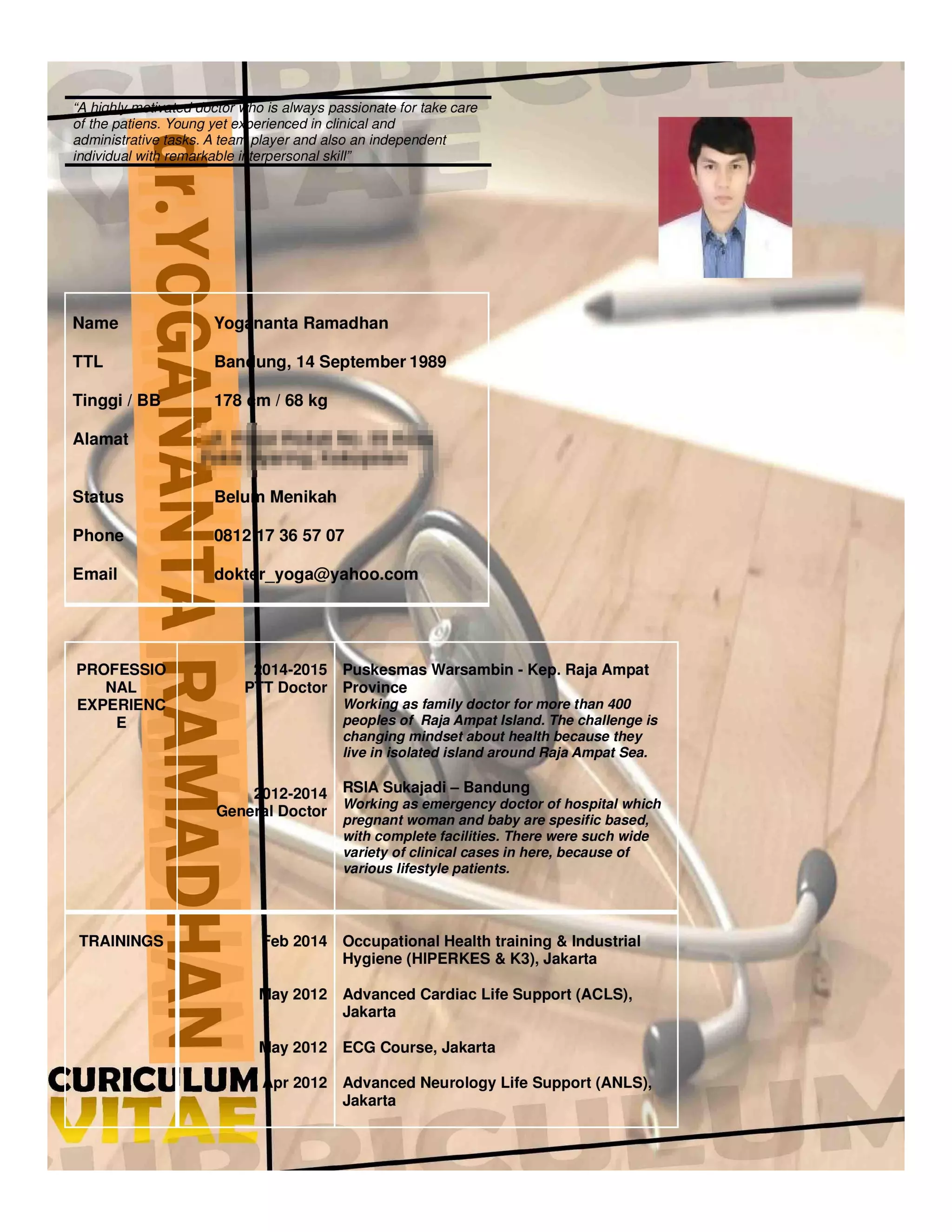 Contoh CV BPJS dokter yogaaaa | PDF