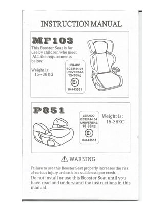 Adventure Booster Manual | PDF | Automotive