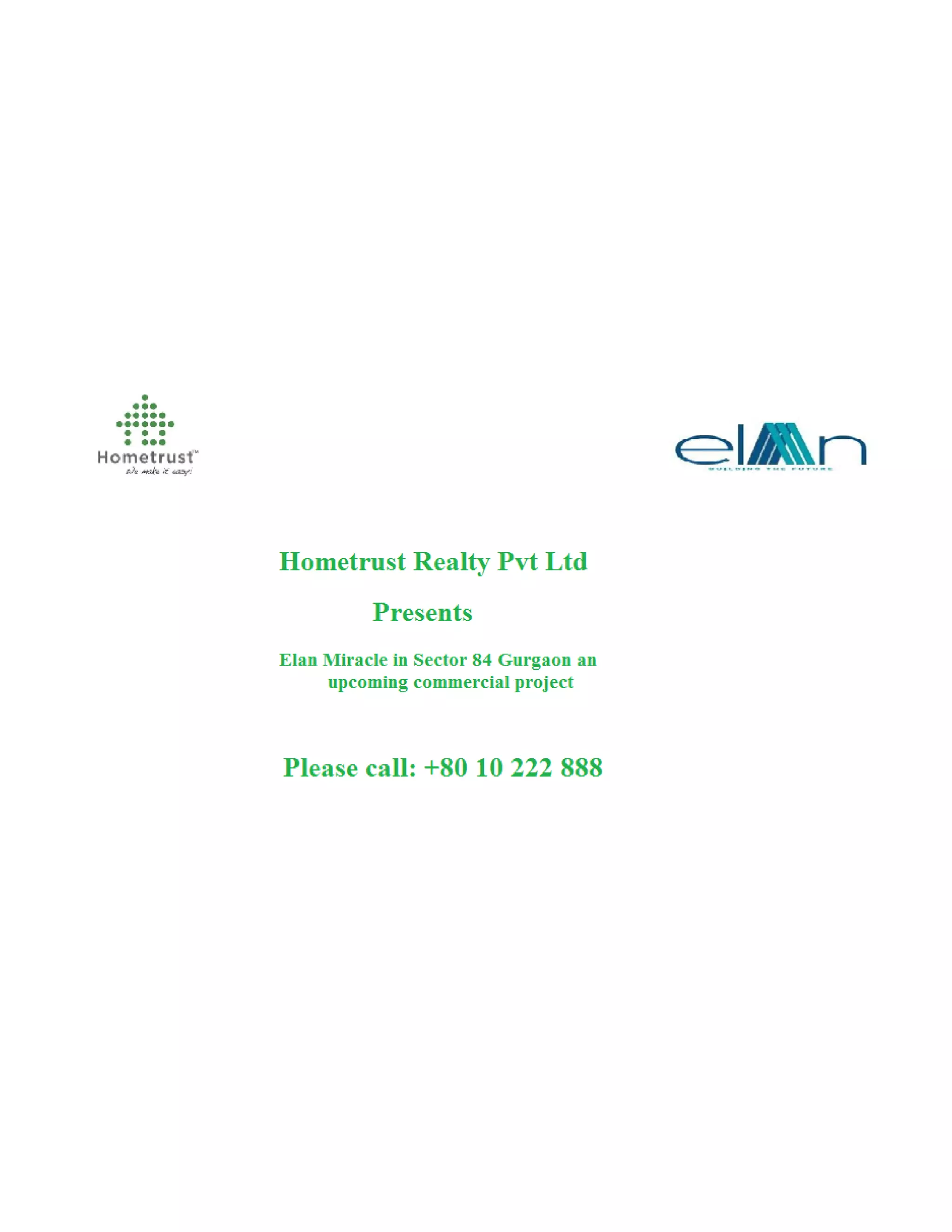 Elan Miracle Sector 84 Gurgaon | PDF