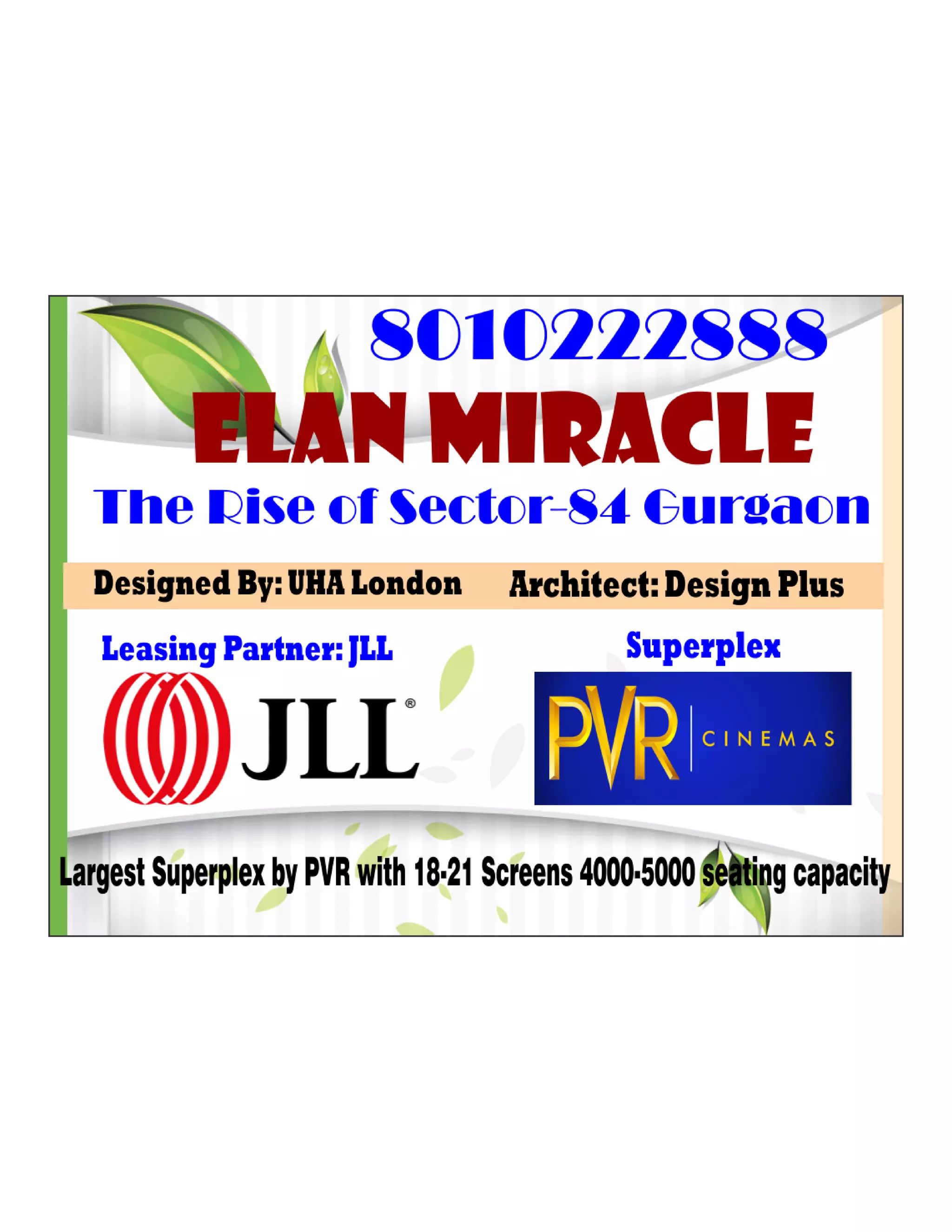 Elan Miracle Sector 84 Gurgaon | PDF