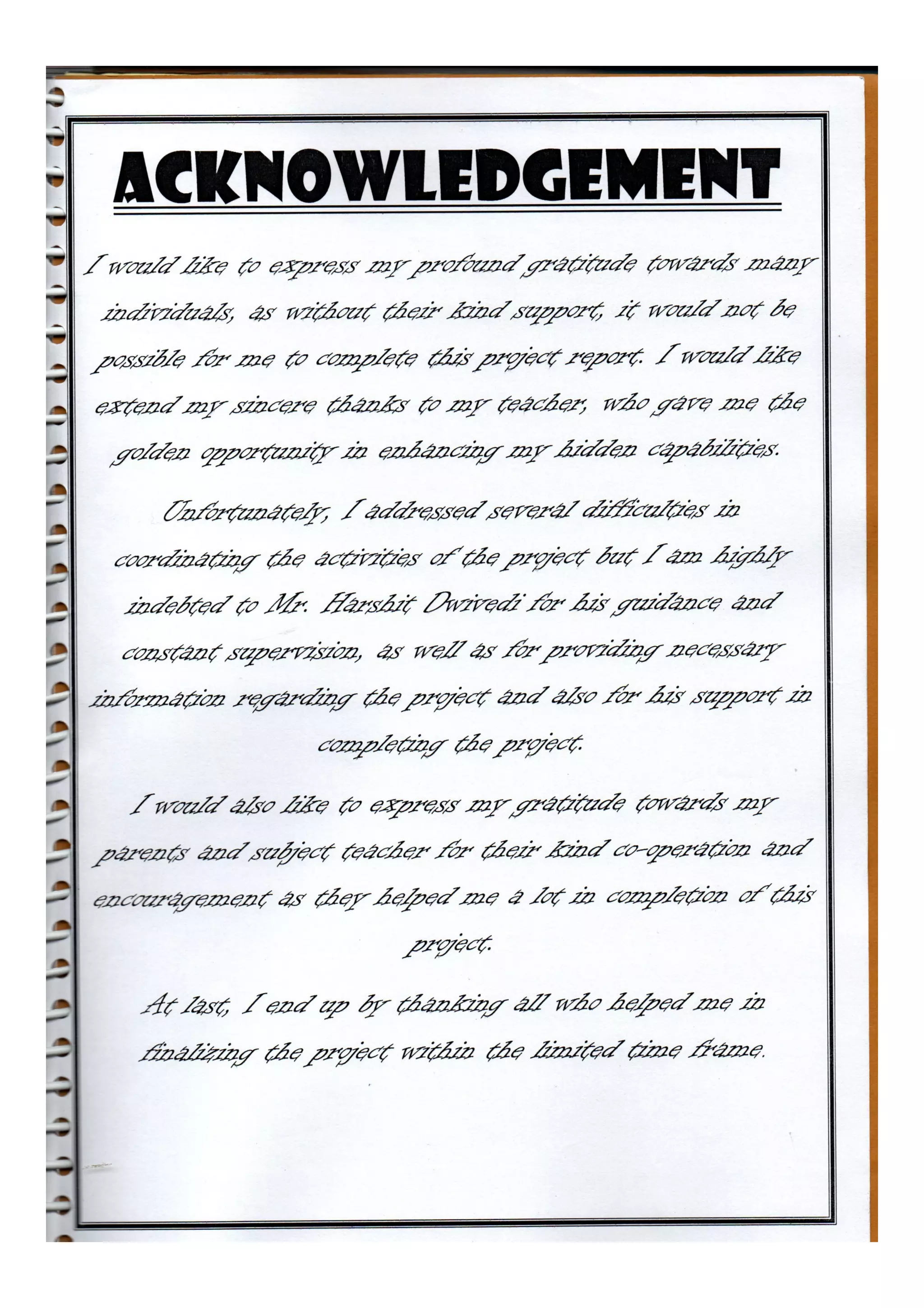 Accountancy class 12 comprehensive project (all 3 projects covered) | PDF