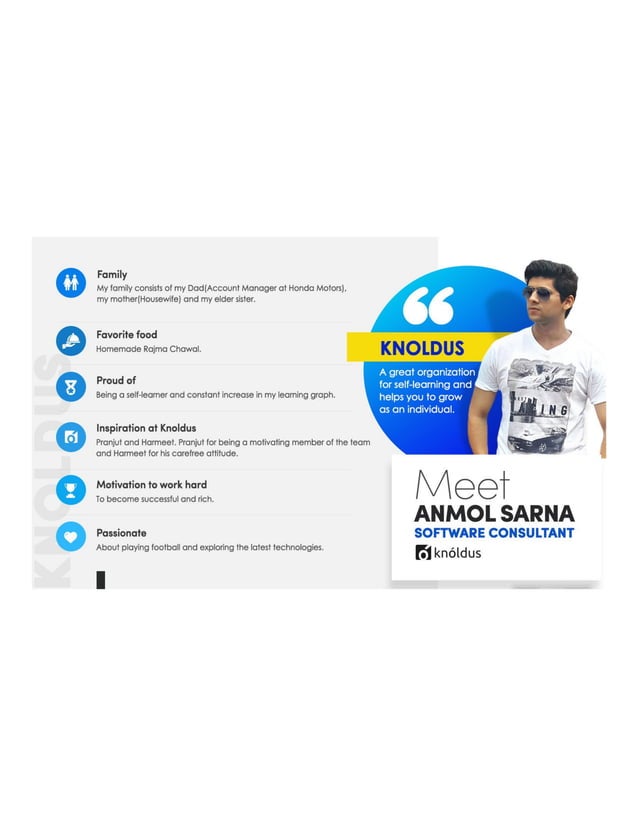 Know a knolder: Anmol Sarna, a Software Consultant at Knoldus | PDF