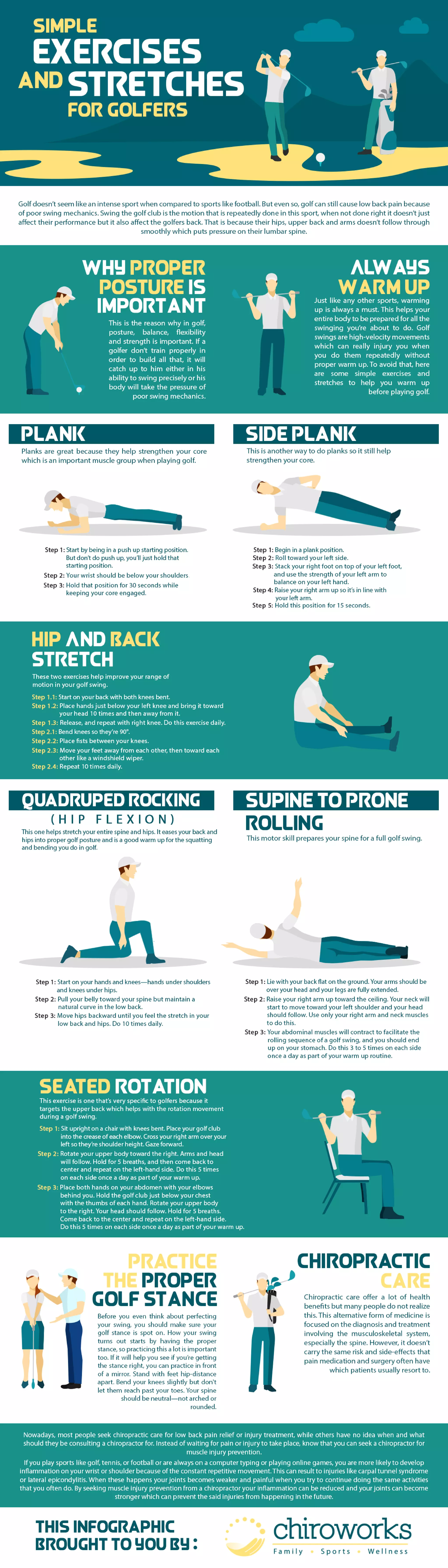 Simple Exercises And Stretches For Golfers | PDF