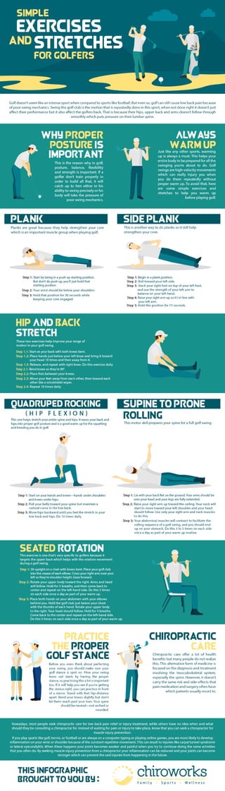 Simple Exercises And Stretches For Golfers | PDF