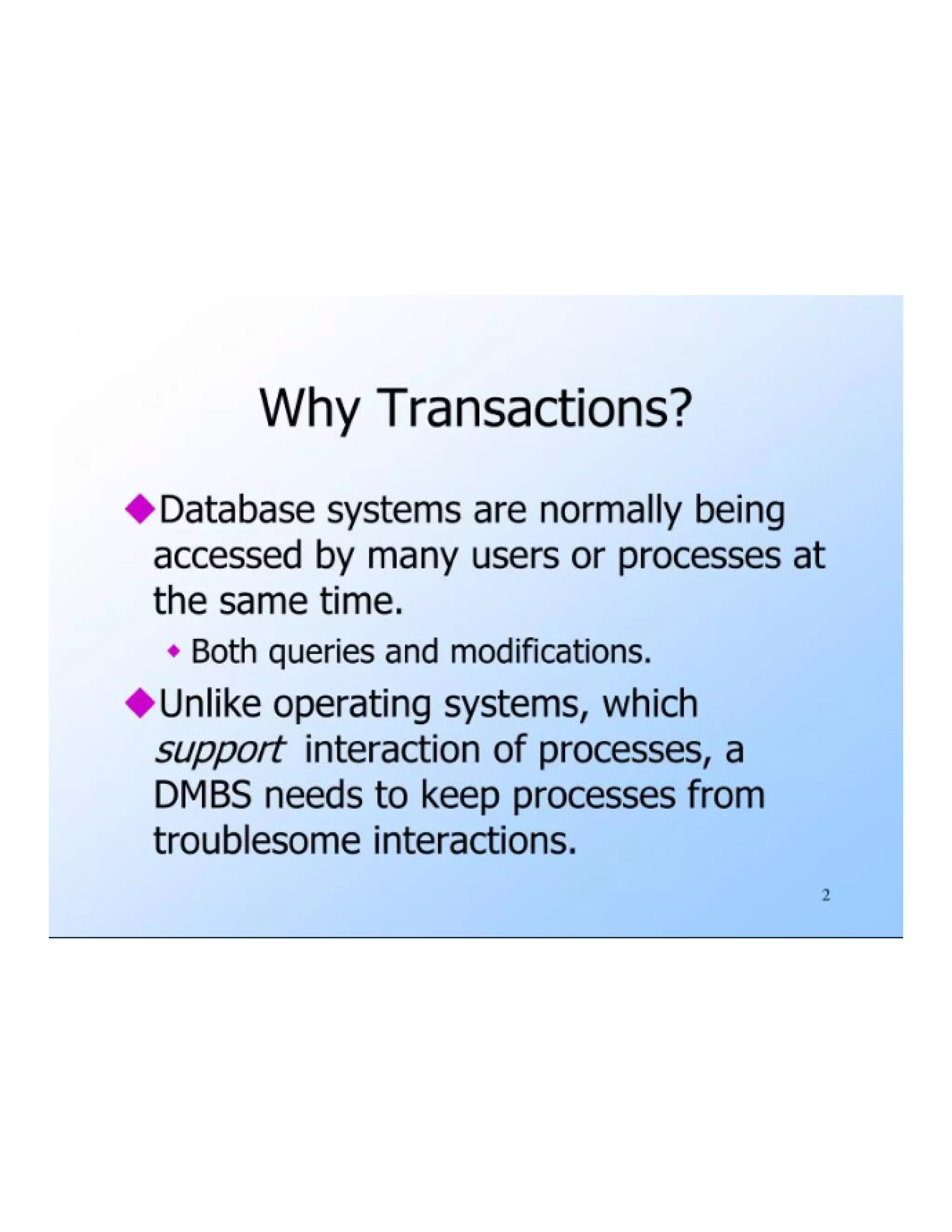 Transactions in DBMS | PDF