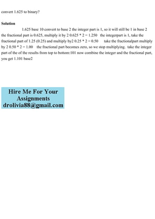 convert 1.625 to binarySolution 1.625 base .pdf