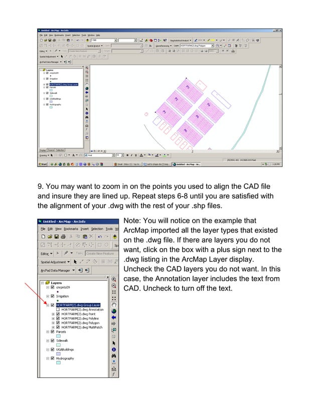 Convert an auto cad file to a shapefile and georeferencing | PDF | Free Download