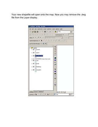 Convert an auto cad file to a shapefile and georeferencing | PDF