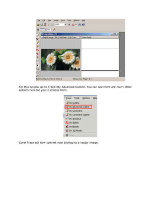 Convert bitmap image to vector image | PDF