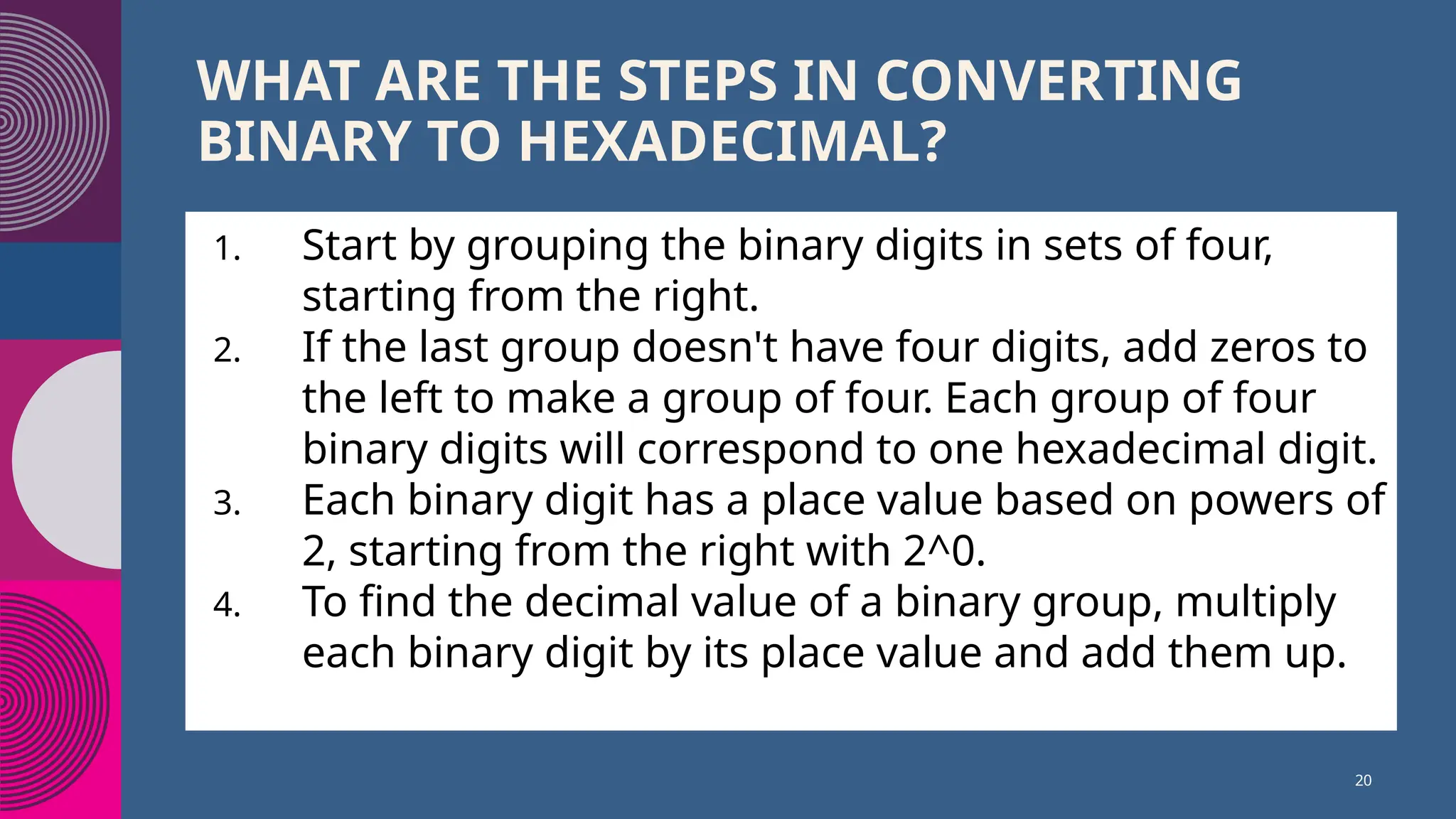 convert Binary to Hexadecimal & vice versa.pptx | Computing ...