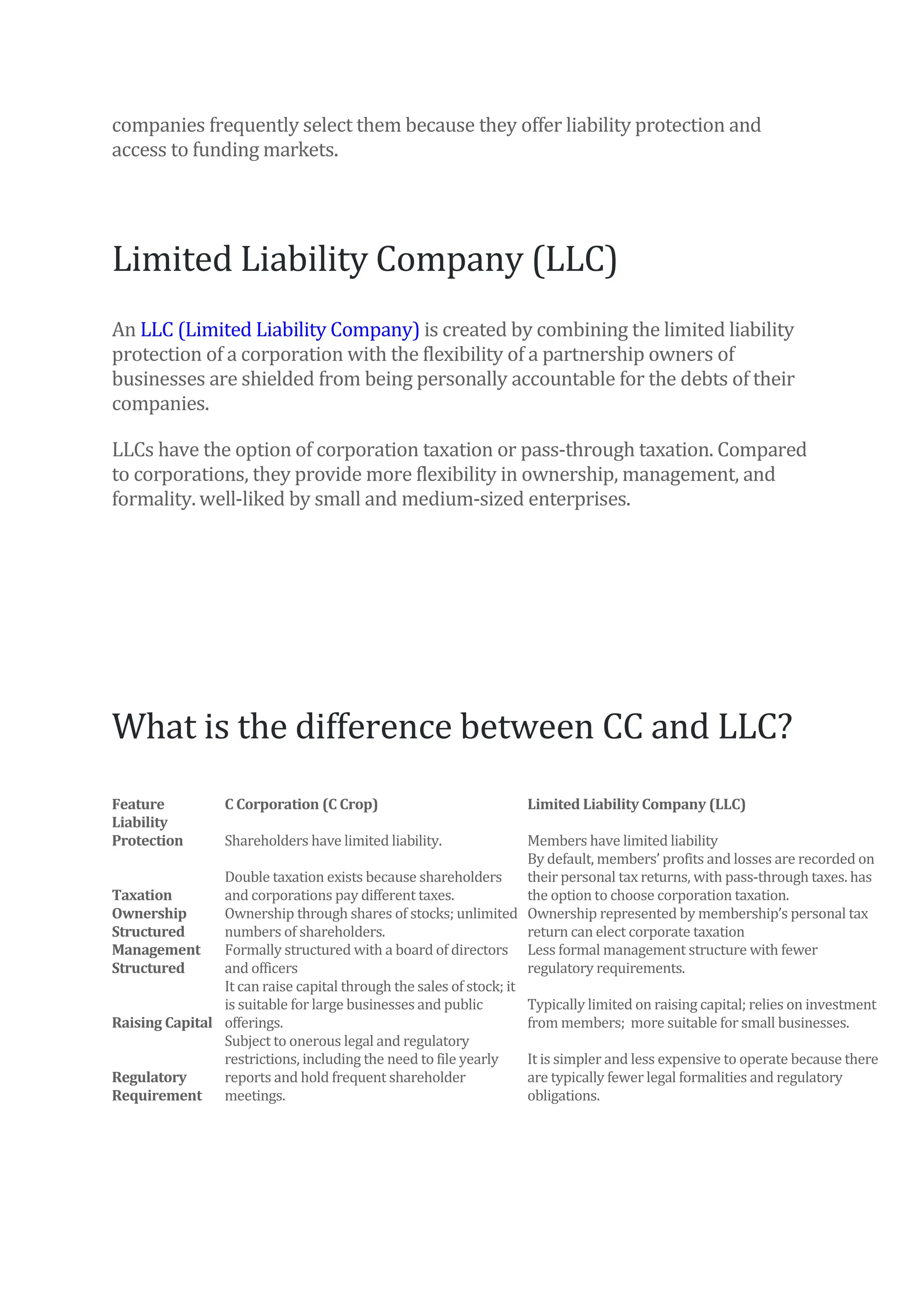 Convert Your C Corp to LLC. How to and Why? | PDF