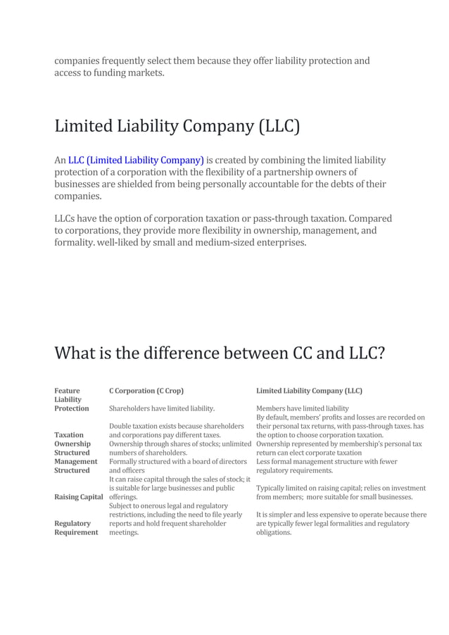 Convert Your C Corp to LLC. How to and Why? | PDF | Business Accounting ...