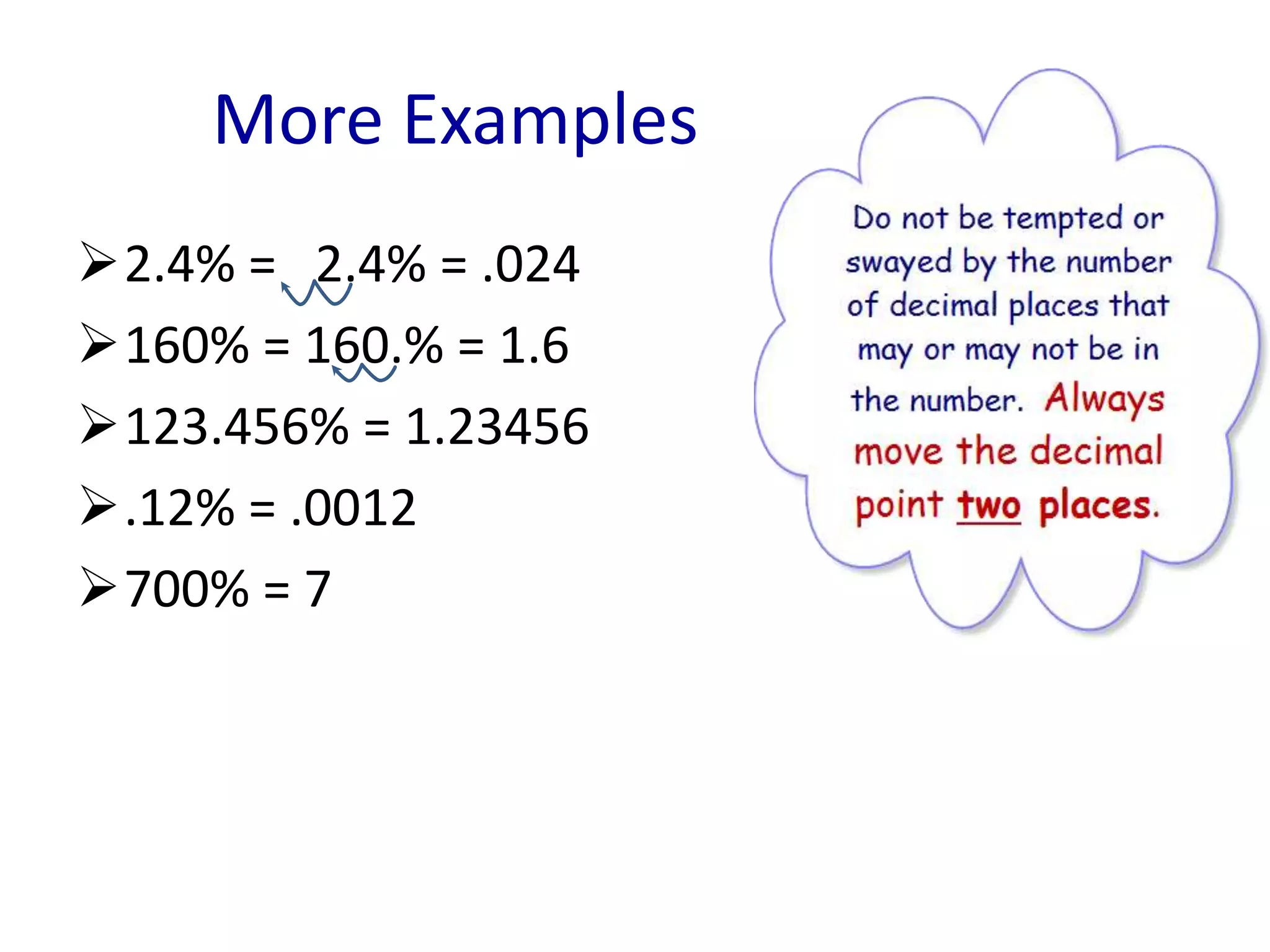 Converting Decimals and Percents | PPTX