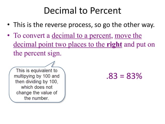 Converting Decimals and Percents | PPTX