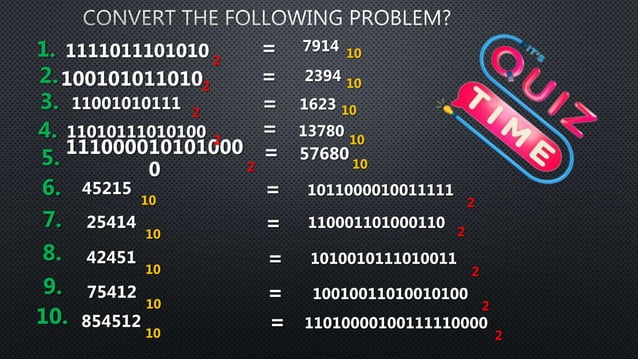 Convert decimal to binary | PPTX | Computing | Technology & Computing