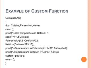 Converter - C- Language Program | PPTX