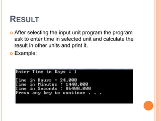 Converter - C- Language Program | PPTX | Programming Languages | Computing