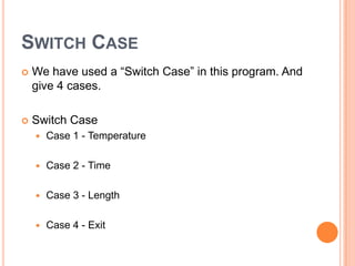 Converter - C- Language Program | PPTX