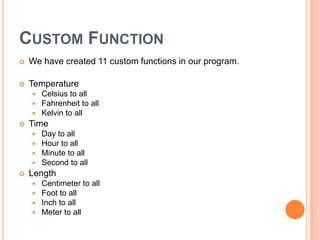 Converter - C- Language Program | PPTX