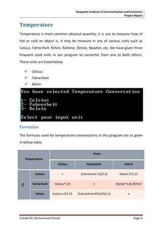 Converter - C- Language Program | DOCX
