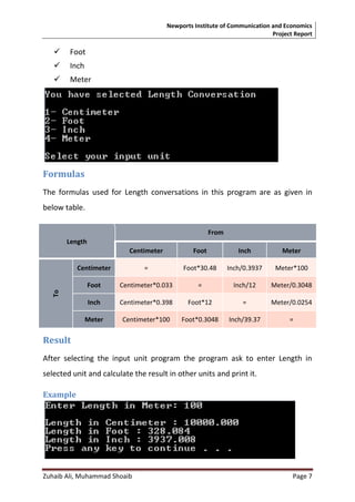 Converter - C- Language Program | DOCX | Programming Languages | Computing