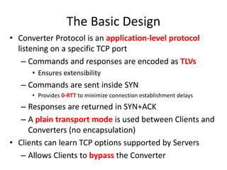 0-RTT TCP Converters | PPTX | Computer Networking | Computing