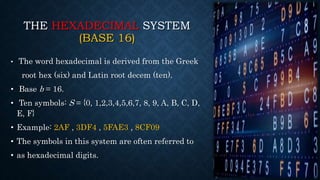 Convert Hexadecimal to decimal | PPTX