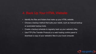Converting HTML to WordPress | PPTX