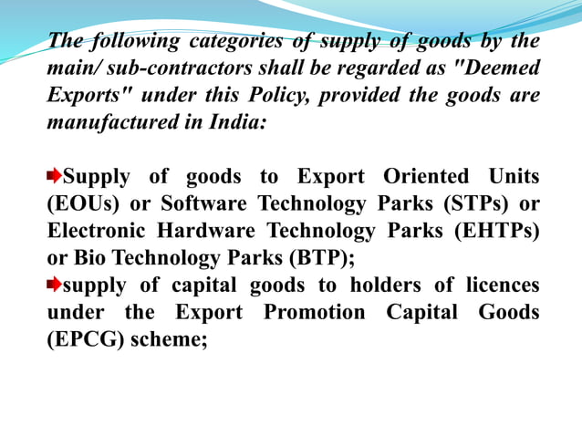 Deemed Export and Rupee Convertibility | PPTX | Stocks and Bonds ...