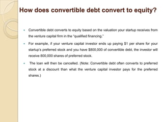 Convertible Debt Agreement. | PPTX | Stocks and Bonds | Personal Investing