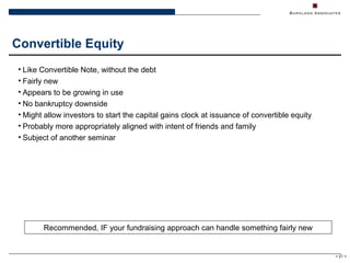 Burkland Associates Convertible Note Presentation | PPT