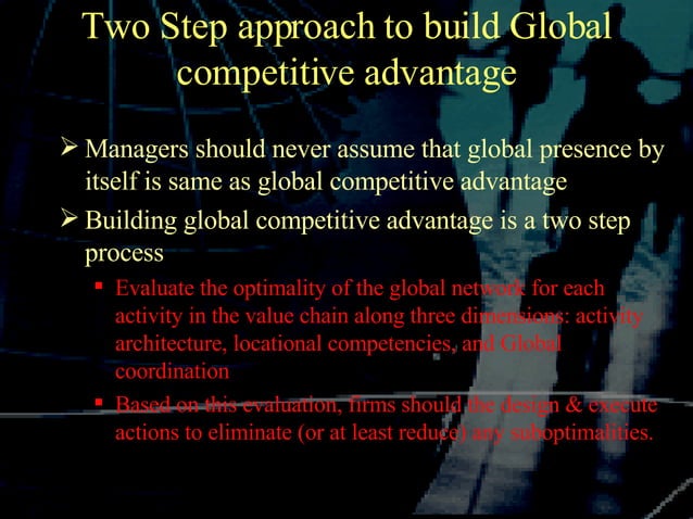 Converting Global Presence Into Global Advantage | PPS