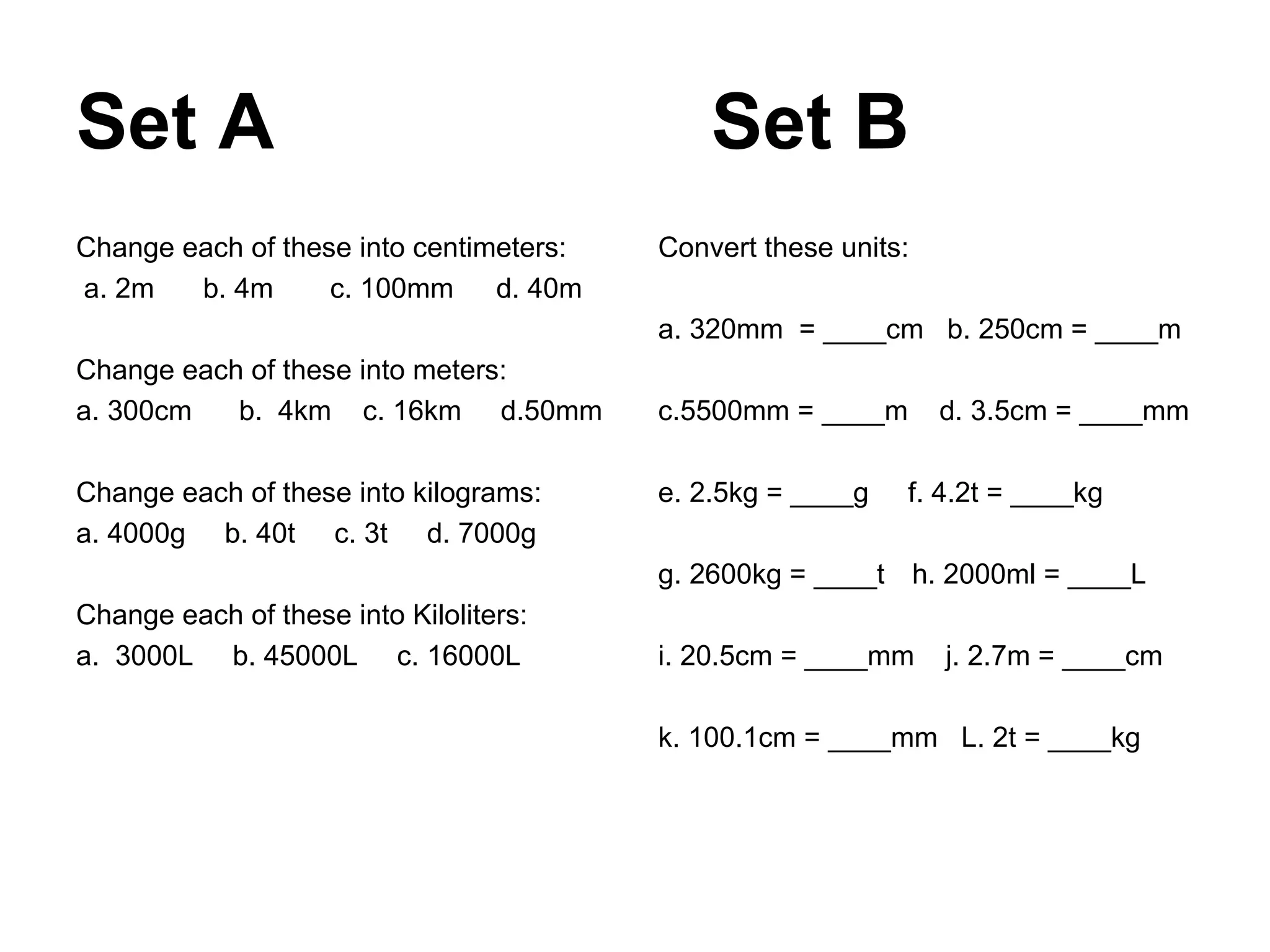 Converting Metric Units | PPT