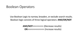 Converting a research question into a keyword search | PPT