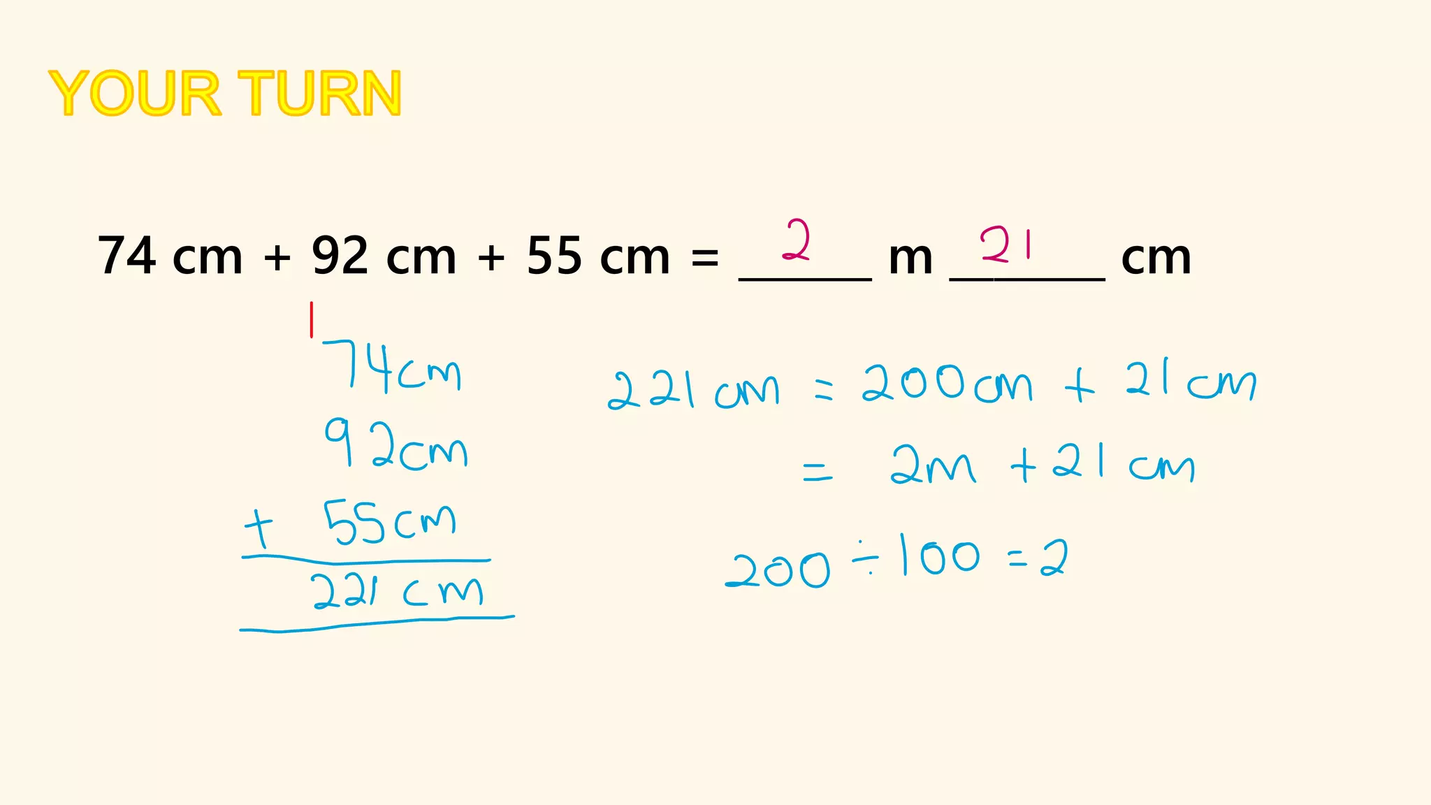 Year 3: Converting cm to m | PDF