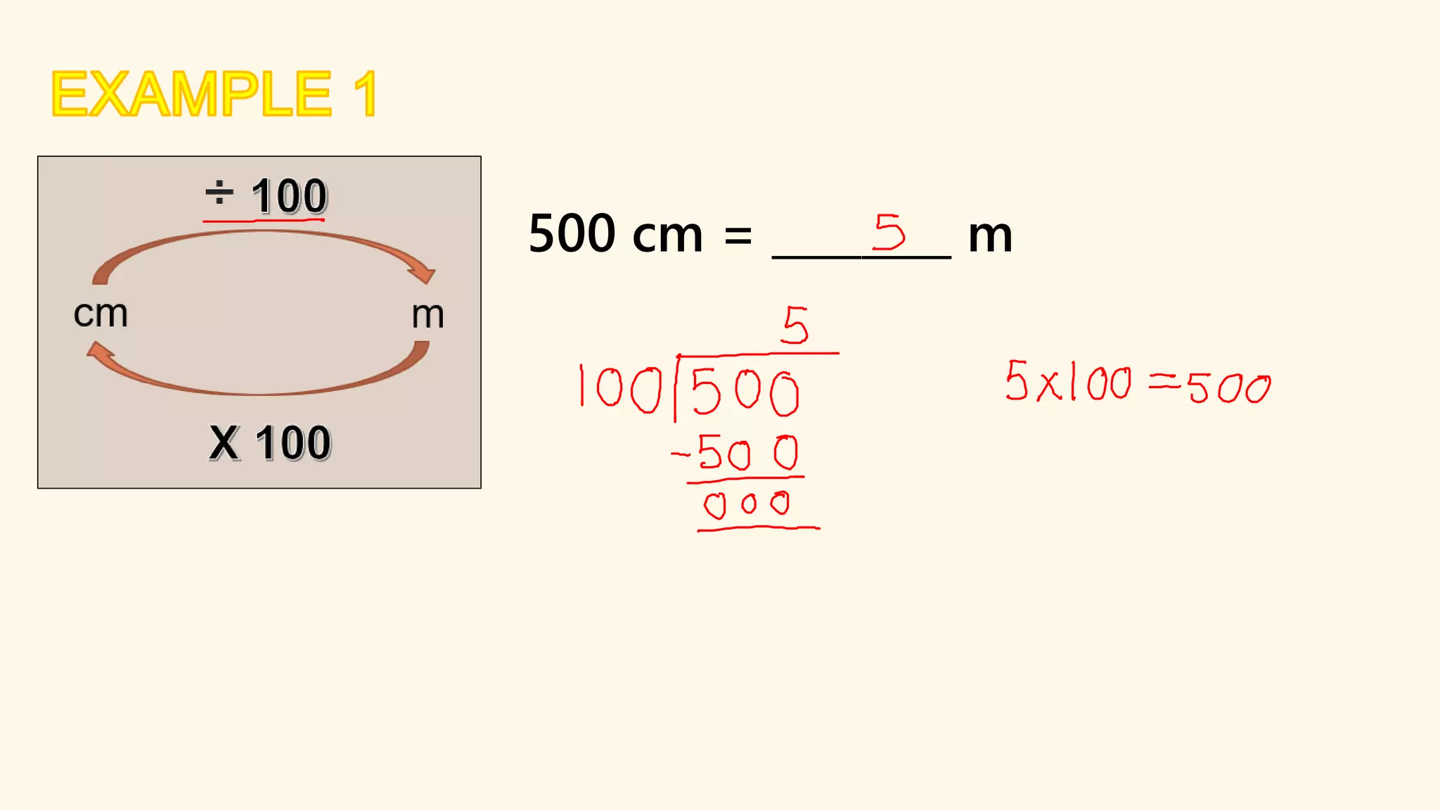 Year 3: Converting cm to m | PDF