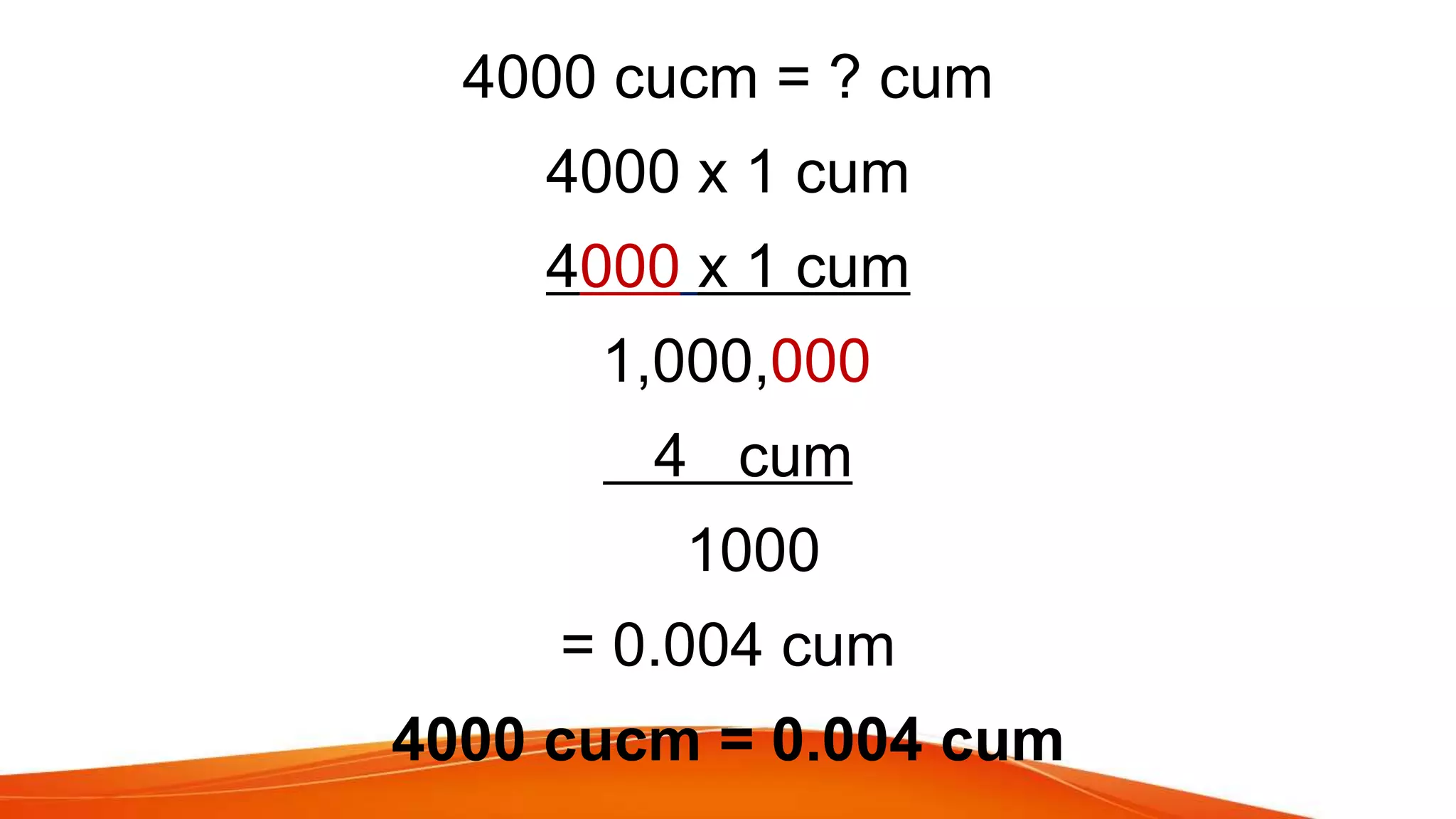 Converting cubic centimeter to cubic meter and vise versa | PPTX