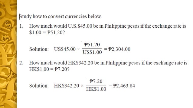 Converting Currencies.pptx | Stocks and Bonds | Personal Investing