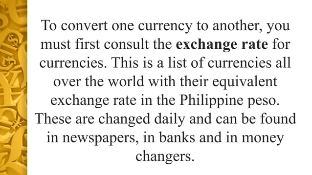 Converting Currencies.pptx | Stocks and Bonds | Personal Investing