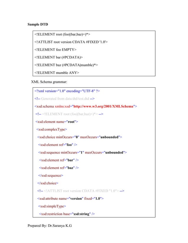 Converting dt ds to xml schemas | PDF