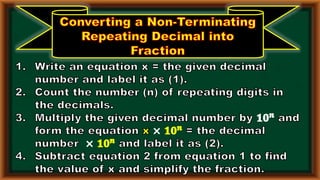 Converting forms of rational numbers | PPTX