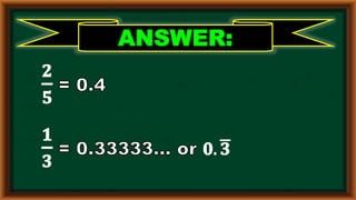 Converting forms of rational numbers | PPTX