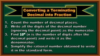 Converting forms of rational numbers | PPTX