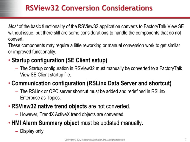 Converting from RSView32 to FactoryTalk View SE.ppt