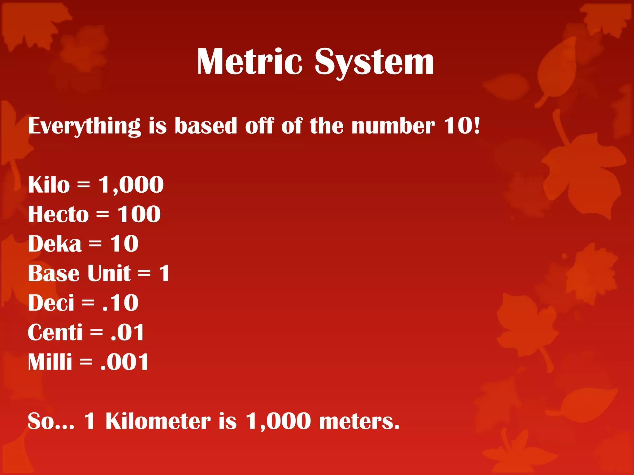 Converting in metric | PPT