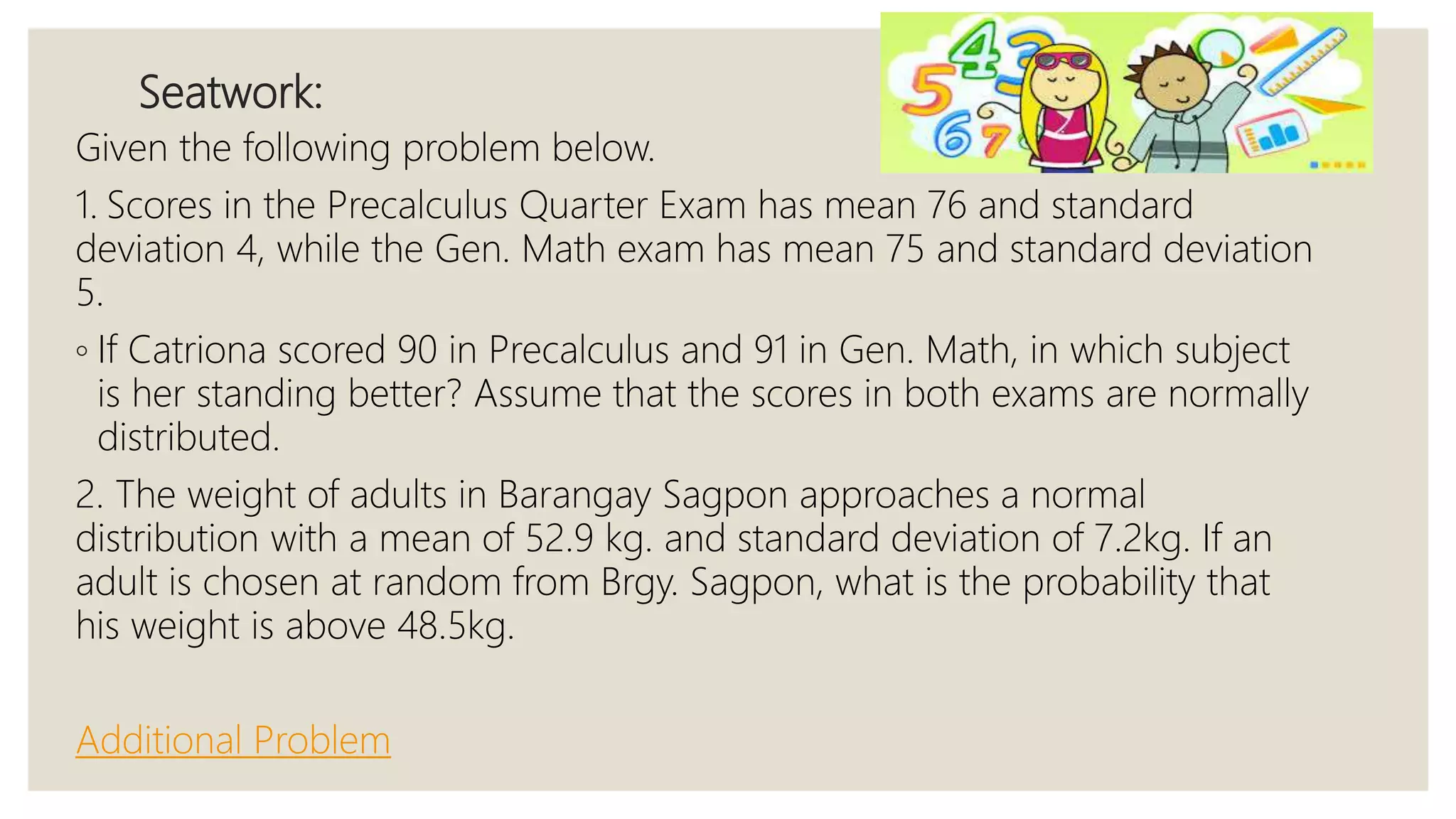 Converting normal to standard normal distribution and vice versa ppt | PPTX
