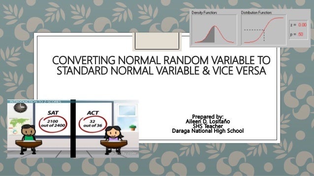 Converting Normal To Standard Normal Distribution And Vice Versa Ppt