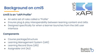 Smelling what The Rock's cooking: Converting SCORM content to cmi5 | PDF